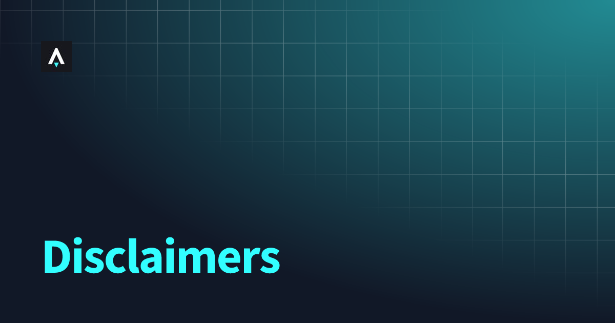 Disclaimers | Star Atlas - Technical Documentation